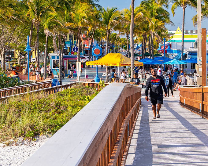 Fort Myers Beach pier extends into the Gulf like an invitation to leave worries behind.