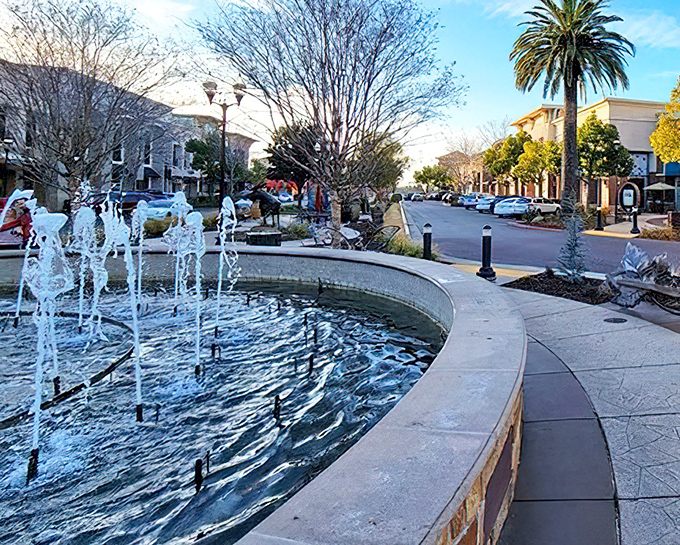 The Fountains at Roseville combines water features with retail therapy, proving shopping is more enjoyable when punctuated by the soothing sounds of splashing water.