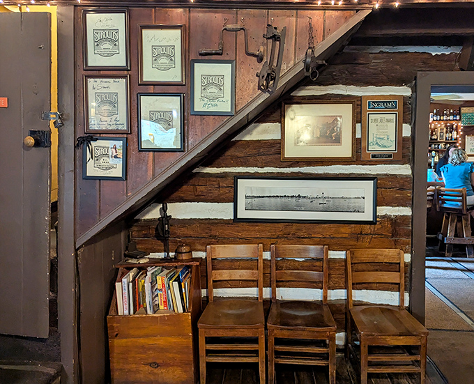 Every framed piece on these walls tells a chapter in Stroud's storied history. Not curated for Instagram, but for genuine heritage.