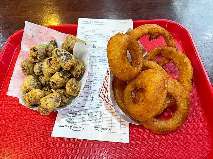 Gizzards and onion rings: the dynamic duo of deep-fried delights. One bite explains why these sides have their own devoted fan club.