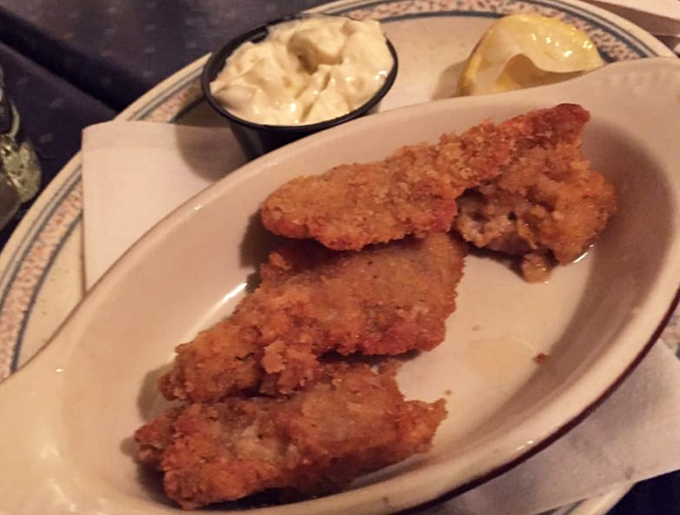 Fried oysters with the perfect ratio of crunch to brine. These golden nuggets make a compelling argument for starting your meal with something from the sea.