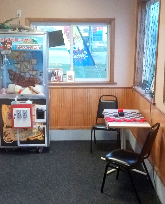 Every great small-town restaurant needs a corner where kids can be entertained while adults finish that last cup of coffee.