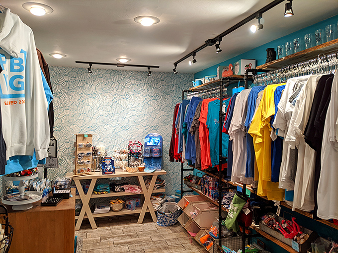 The gift shop lets you take home a piece of Rusty Bellies&mdash;though sadly, not their stone crab recipe or waterfront views.