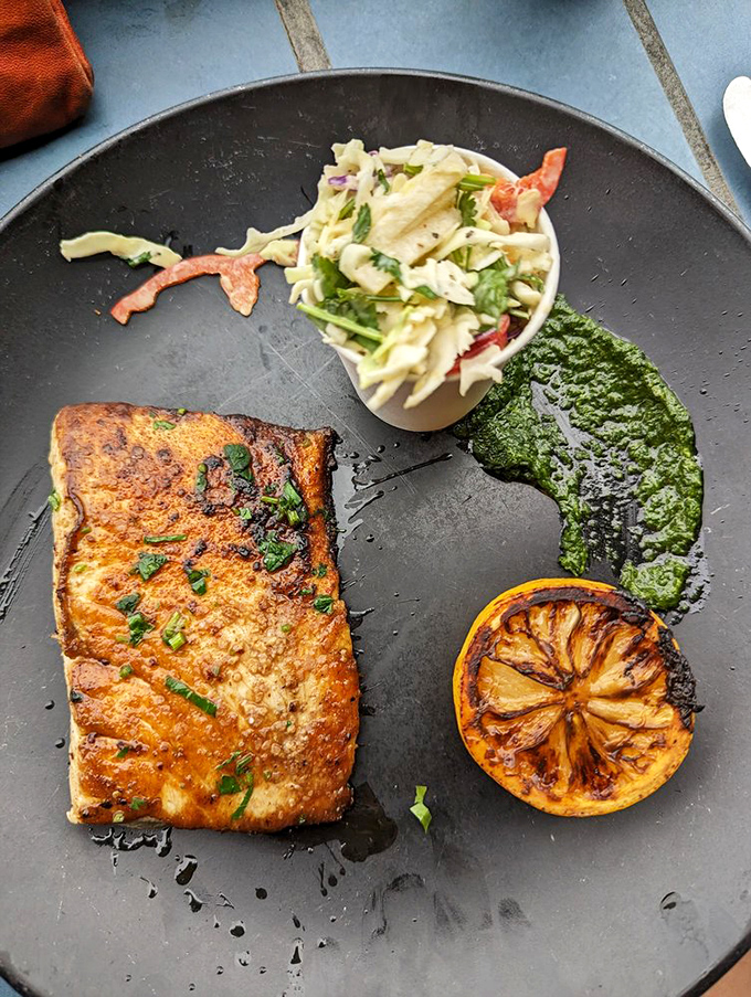 Grilled yellowtail that makes you realize fish doesn't need to wear a breaded costume to be the star of your plate.