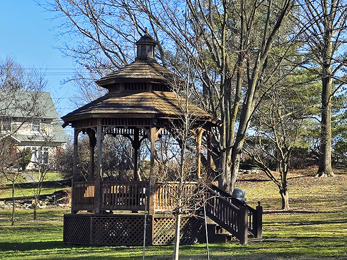 Between meals, Groff Memorial Park offers a tranquil spot to contemplate your next food destination&mdash;or recover from your last one.