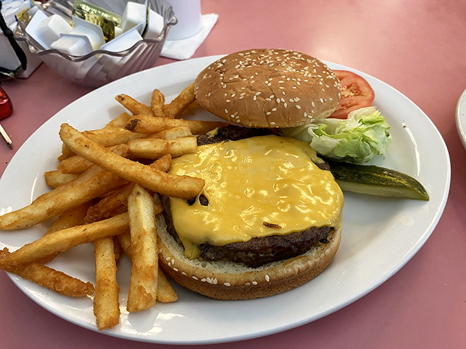 A classic cheeseburger that doesn't need fancy aioli or artisanal buns to prove its worth&mdash;just honest ingredients and proper execution.