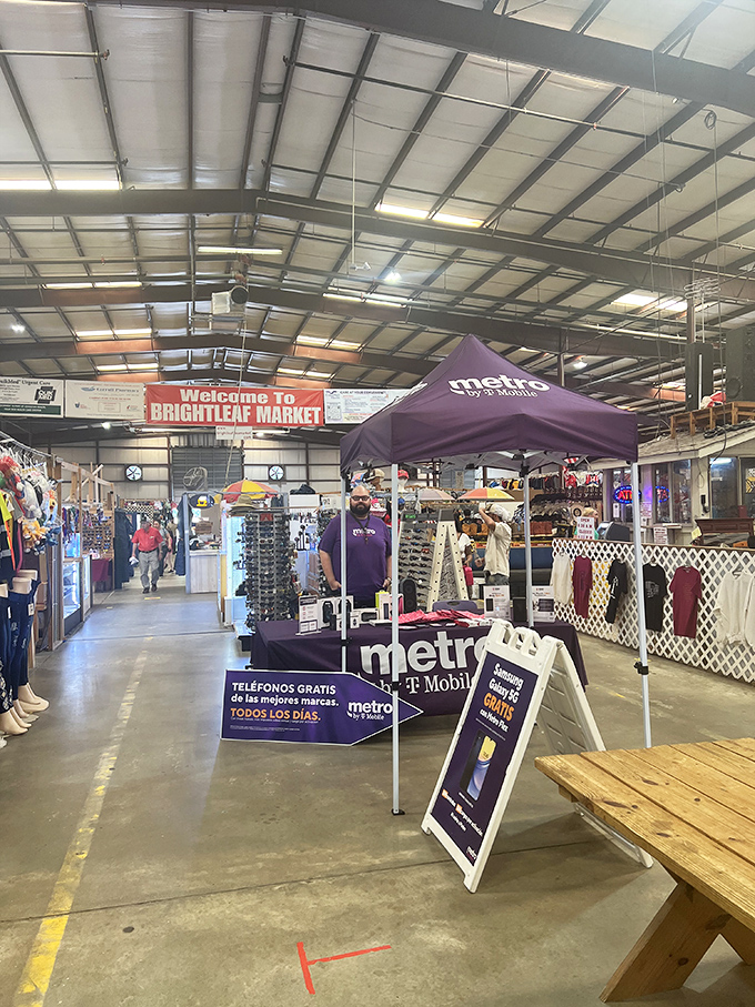 Wide aisles and organized chaos make for a surprisingly civilized treasure hunt. The indoor market's rhythm feels like a well-conducted orchestra.