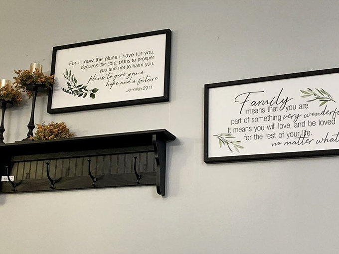 Wall art that reminds us what truly matters: family, faith, and finding restaurants that feel like coming home.
