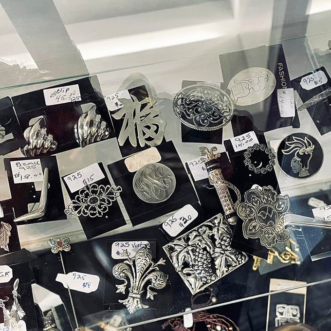 Vintage brooches and silver treasures that would make your grandmother swoon and your jewelry box sing with character.