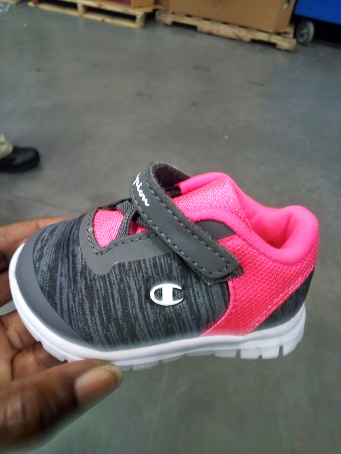 Tiny shoes with big potential. Some eagle-eyed parent will score these barely-worn Champions for less than a fancy coffee. 