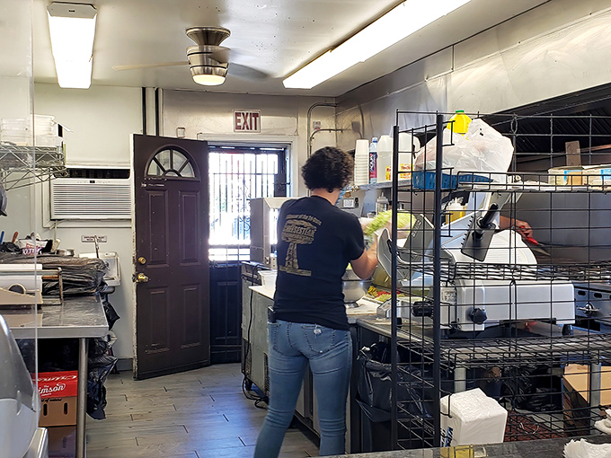 A glimpse behind the curtain. The kitchen may be simple, but the results are extraordinary.