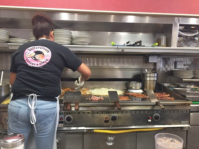 Where the magic happens&mdash;a glimpse into the kitchen shows the choreography of short-order cooking that's become a disappearing art form.
