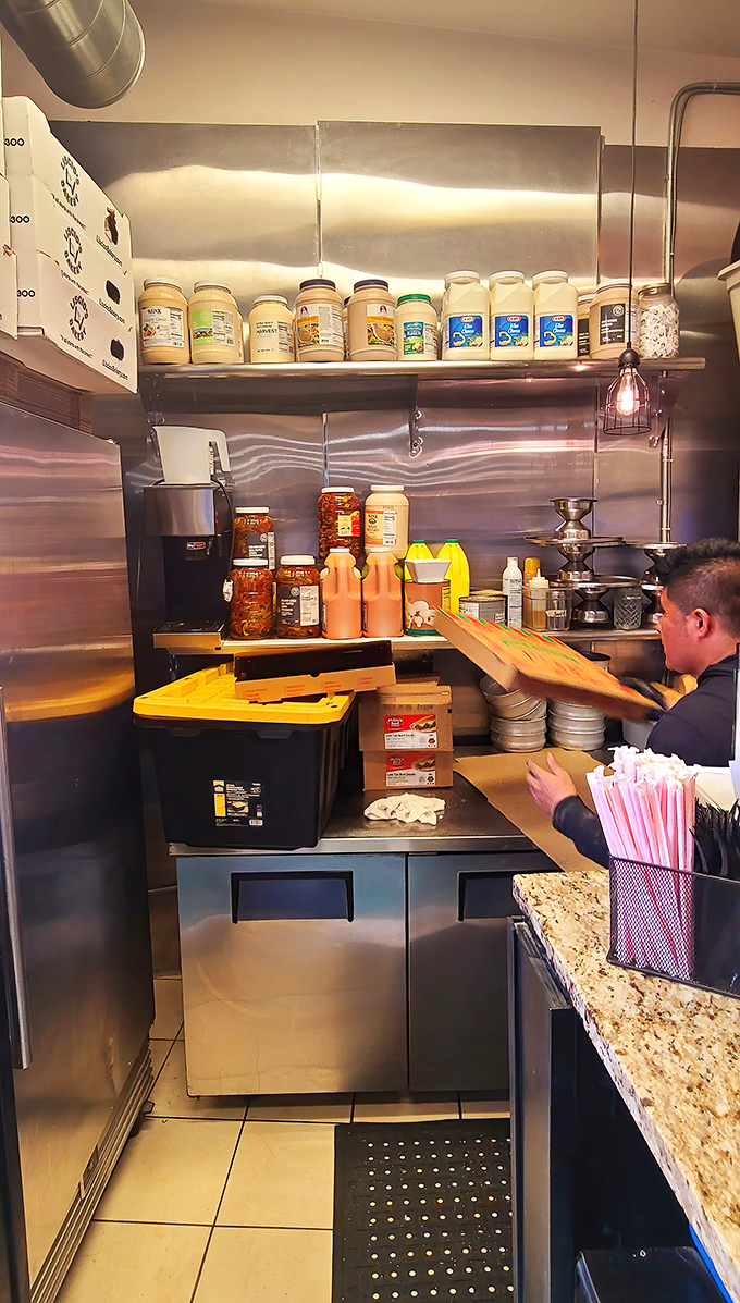 A glimpse into the kitchen reveals the organized chaos where the magic happens&mdash;no fancy equipment, just skill and consistency.