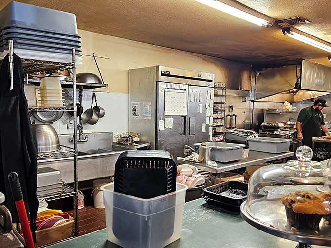 Behind the scenes in barbecue paradise. No fancy equipment&mdash;just well-seasoned tools and know-how passed down through generations.
