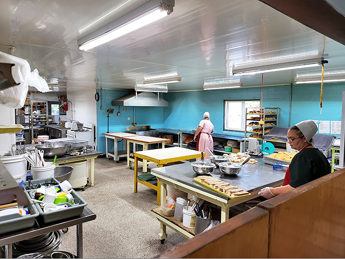 Behind the scenes where the real magic happens, turning simple ingredients into edible masterpieces daily.