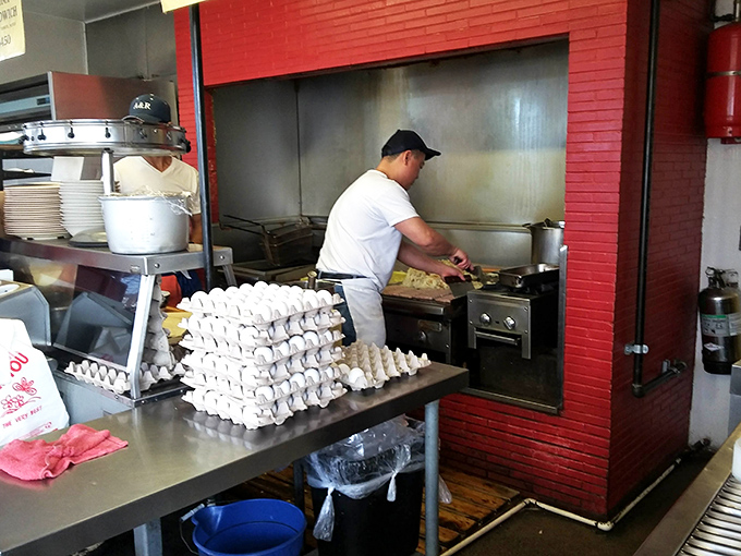 Stacks of styrofoam containers ready for action &ndash; the humble vessels that carry extraordinary breakfast treasures to hungry souls.