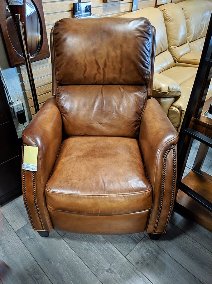 This leather recliner has aged like a fine bourbon&mdash;developing character, patina, and stories with each passing year. The perfect throne for Sunday afternoon naps or late-night reading sessions.