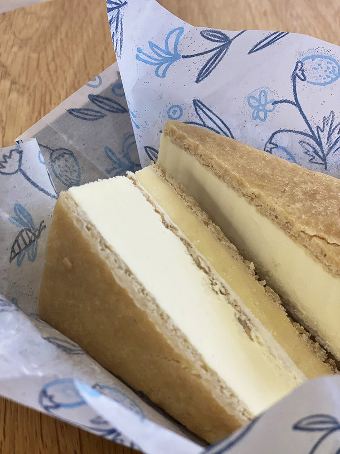 Ice cream sandwich architecture at its finest. The golden cookie-to-cream ratio has been achieved, and balance in the universe is restored.