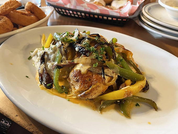 This isn't just chicken&mdash;it's a masterclass in flavor layering, with vegetables and sauce creating a dish that's both comforting and exciting.