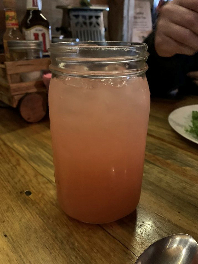 Pink lemonade in a Mason jar&mdash;refreshingly tart and sweet, like liquid sunshine cutting through the savory feast ahead.
