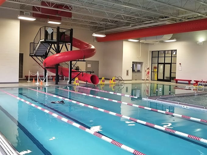 Who said small towns can't make a splash? Lititz recCenter's pool offers lanes for serious swimmers and that glorious red slide for the young-at-heart.