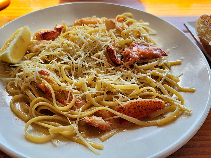 Tender lobster meets perfect pasta in a marriage that would make Italian grandmothers weep with joy.