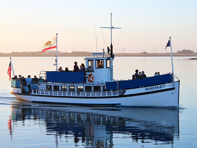 The Madaket glides through Humboldt Bay like a time traveler from a gentler era, when transportation was as much about the journey as the destination.