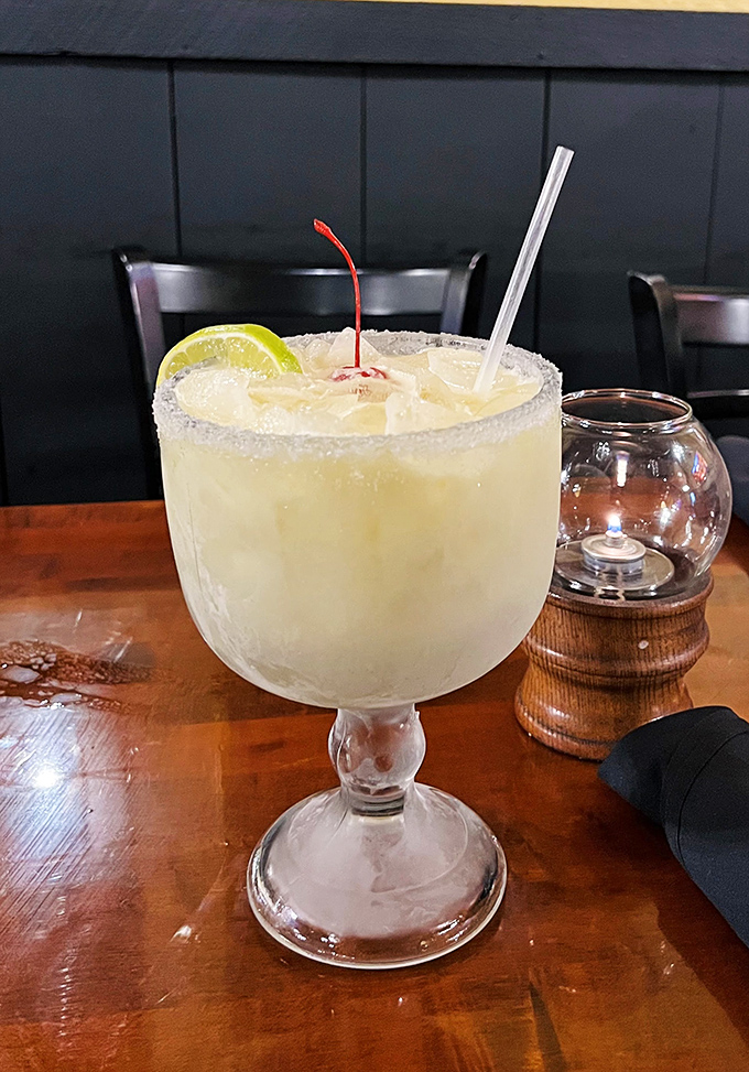 This margarita isn't messing around&mdash;served in a glass the size of a small fishbowl, it's vacation in liquid form.