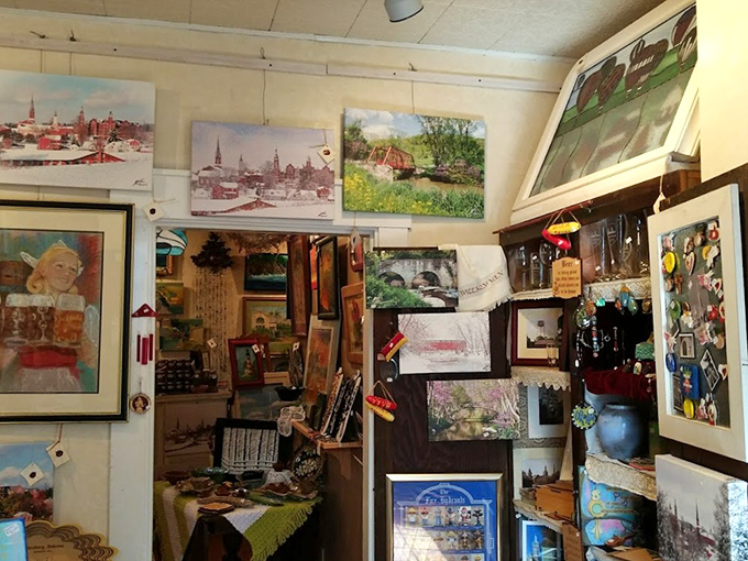 Local artwork adorns the walls, celebrating the community that has embraced and been embraced by this culinary landmark.