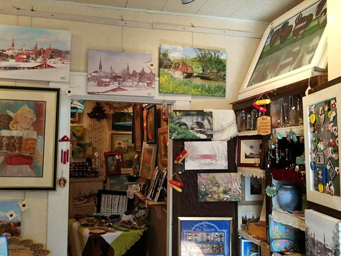 Local artwork adorns the walls, celebrating the community spirit that makes small-town dining experiences truly special and memorable.