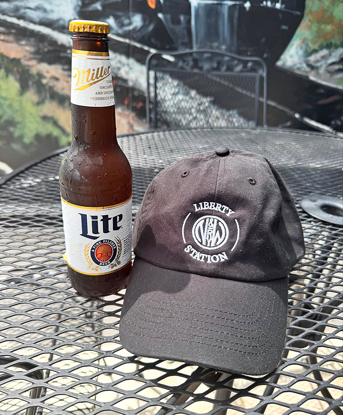 Even the merchandise tells a story &ndash; a cold beer and a souvenir cap make for perfect Virginia afternoon companions.