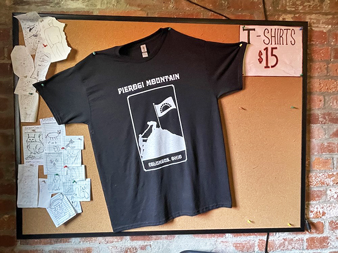 The ultimate souvenir: wear your pierogi pride on your chest. Because some food experiences deserve to be commemorated in cotton.