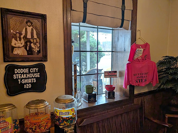 Merchandise that lets you take the Dodge City spirit home, including the profound truth that steak is indeed a favorite animal. 