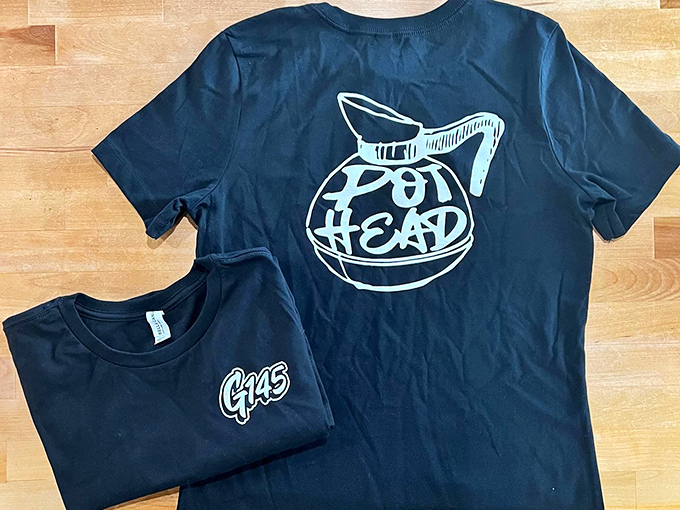 Wear your breakfast loyalty on your sleeve&mdash;or chest&mdash;with "Pot Head" coffee merch that tells the world where your priorities lie.