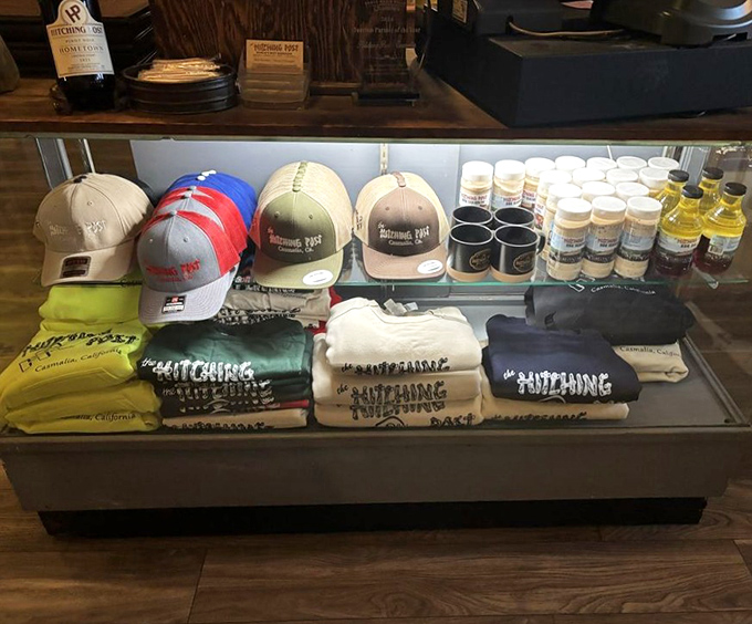 Take home a souvenir of your meat pilgrimage&mdash;hats and shirts that say "I found the barbecue promised land in tiny Casmalia."