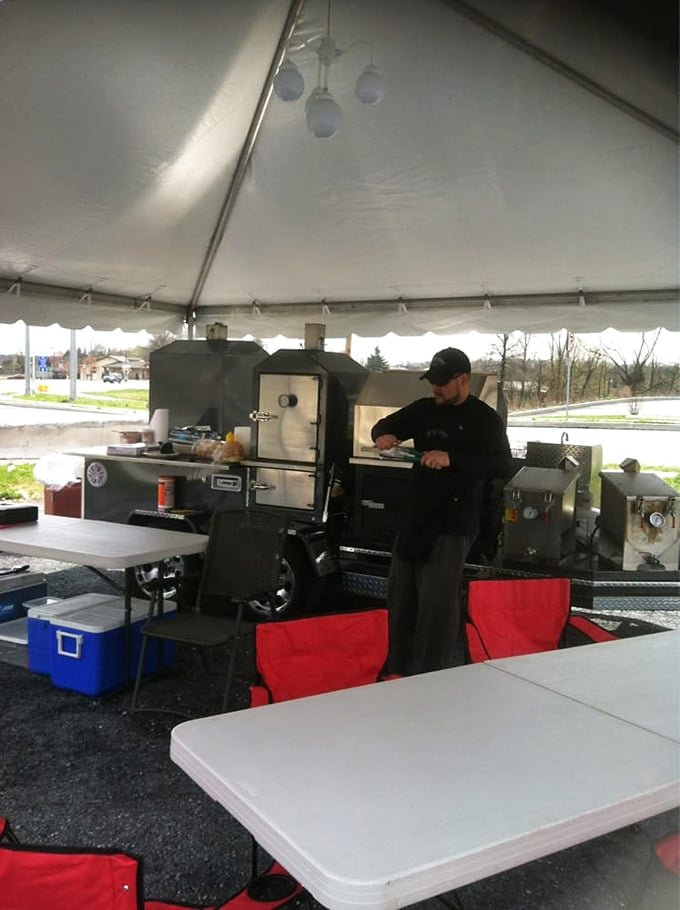 The mobile smoker setup proves great barbecue isn't confined to four walls &ndash; smoke knows no boundaries. 