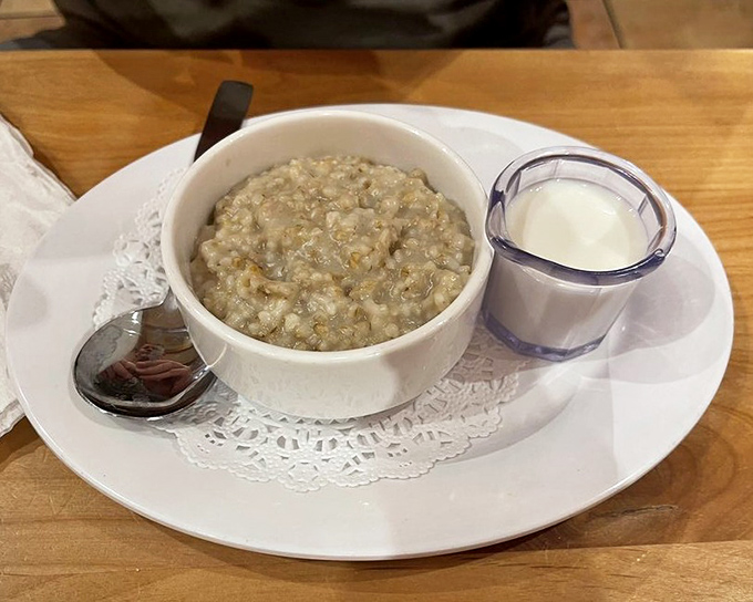 Oatmeal gets a glow-up at Skillets &ndash; this isn't your sad desk breakfast, it's a warm hug in a bowl waiting for that splash of cream.