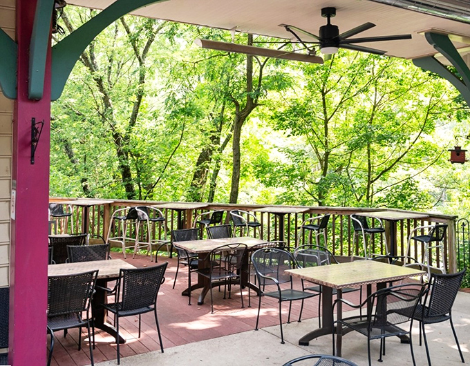 Dine among the treetops on Moccia's outdoor patio, where nature provides the perfect backdrop for al fresco Italian feasting.