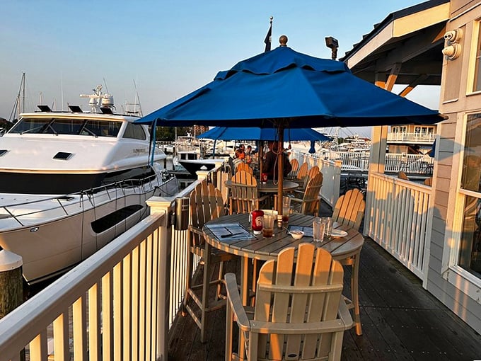 Waterfront dining with boats bobbing nearby &ndash; because seafood always tastes better when you can see where it came from.