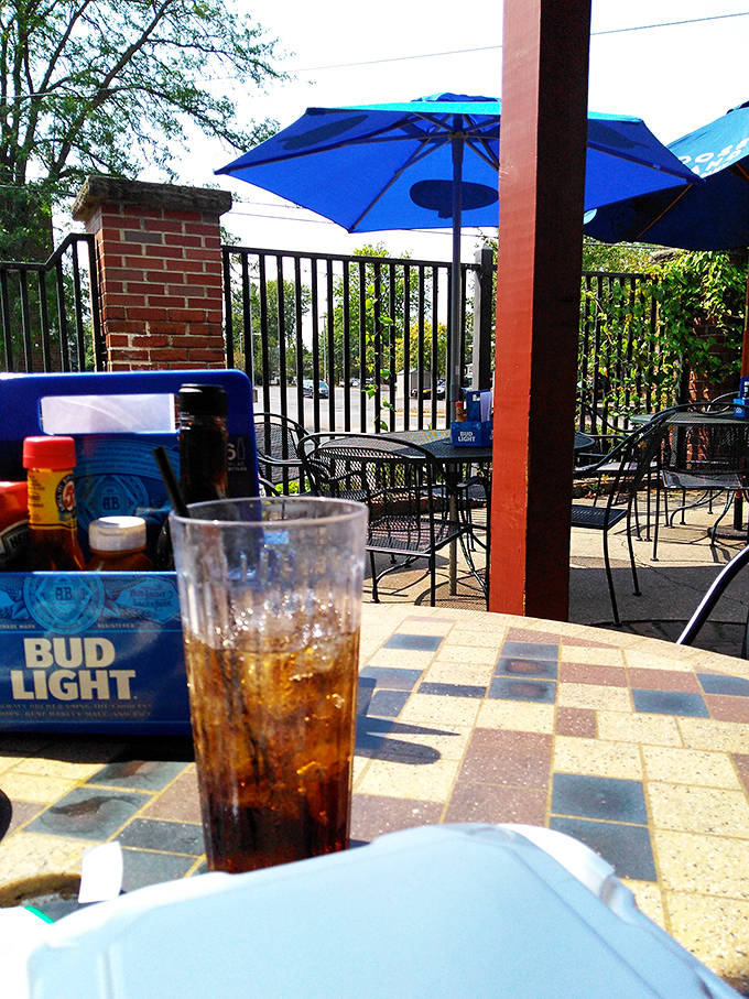 The outdoor patio provides a taste of freedom with your meal—ironically more appealing given the restaurant's incarceration-themed history.