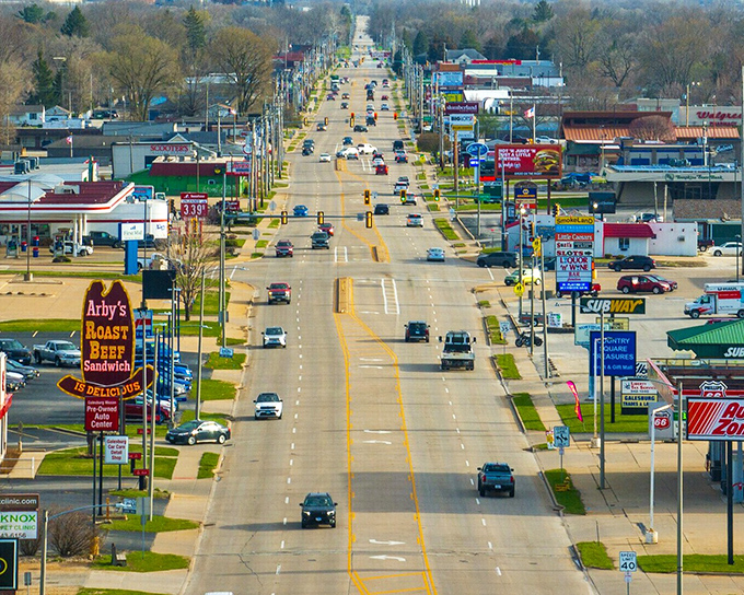Beyond downtown, Galesburg's commercial corridors offer familiar national chains alongside local businesses, ensuring convenience doesn't require a lengthy commute.