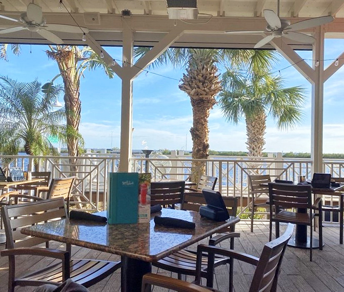 Waterfront dining that reminds you why people move to Florida in the first place&mdash;palm trees, gentle breezes, and views that make every bite taste better.