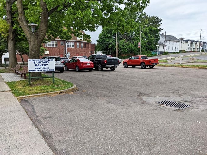 The unassuming parking area outside Sanitary Bakery &ndash; where cars arrive with empty trunks and depart with boxes of Pennsylvania's finest.