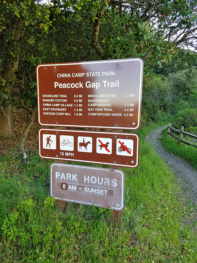 Trail signs: the original GPS system, only without the annoying voice telling you to make a U-turn when possible.