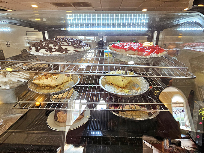 The pie case&mdash;where willpower goes to die and "I'll just have coffee" turns into "and a slice of that, please."