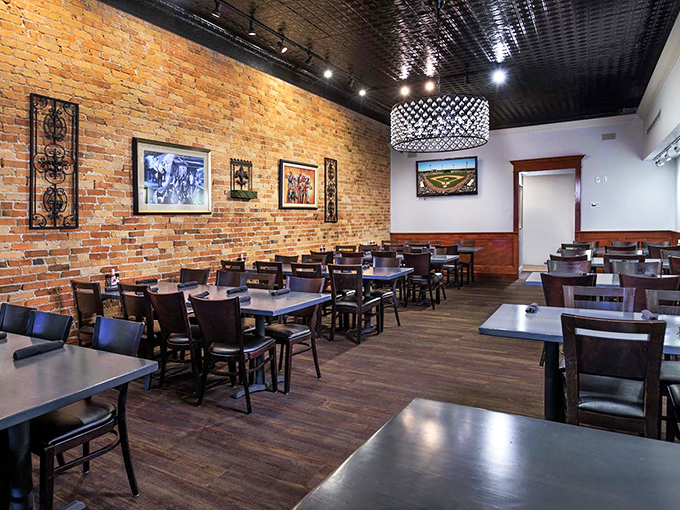 The dining room's exposed brick walls aren't just design elements—they're storytellers, providing the perfect backdrop for your own food adventures.