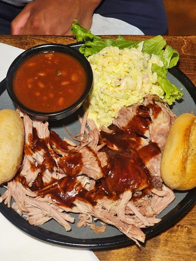 Pulled pork that's had a proper Southern upbringing&mdash;tender, saucy, and knows how to behave on a plate with its side dish friends.