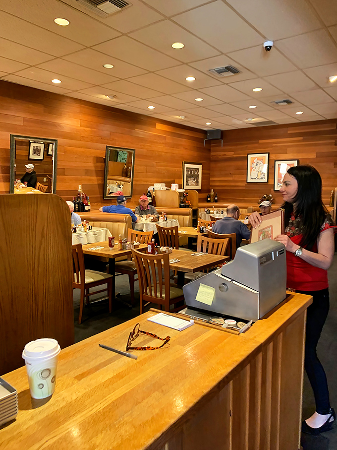 The front counter &ndash; command central for coffee refills and those "just one more slice of pie" decisions that define a great diner experience.
