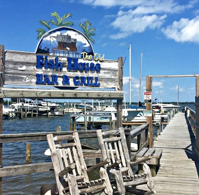 Those rocking chairs on the dock aren't just seating&mdash;they're front-row tickets to nature's dinner show on the Indian River Lagoon.