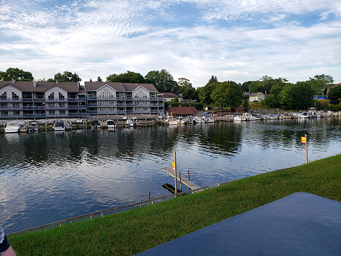 Riverside Marina cradles boats like a protective parent, offering safe harbor and reasonable docking fees.